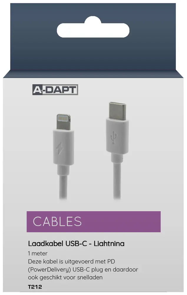 Charging cable USB-C - Lightning | T212 | Smart media