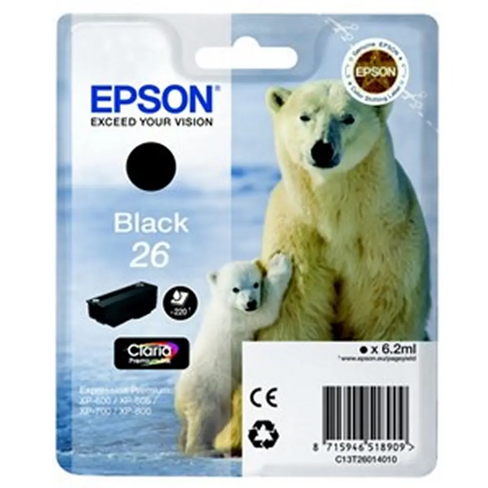 EPSON 26 BK ORIGINAL | C13T26014012 | Ink cartridges