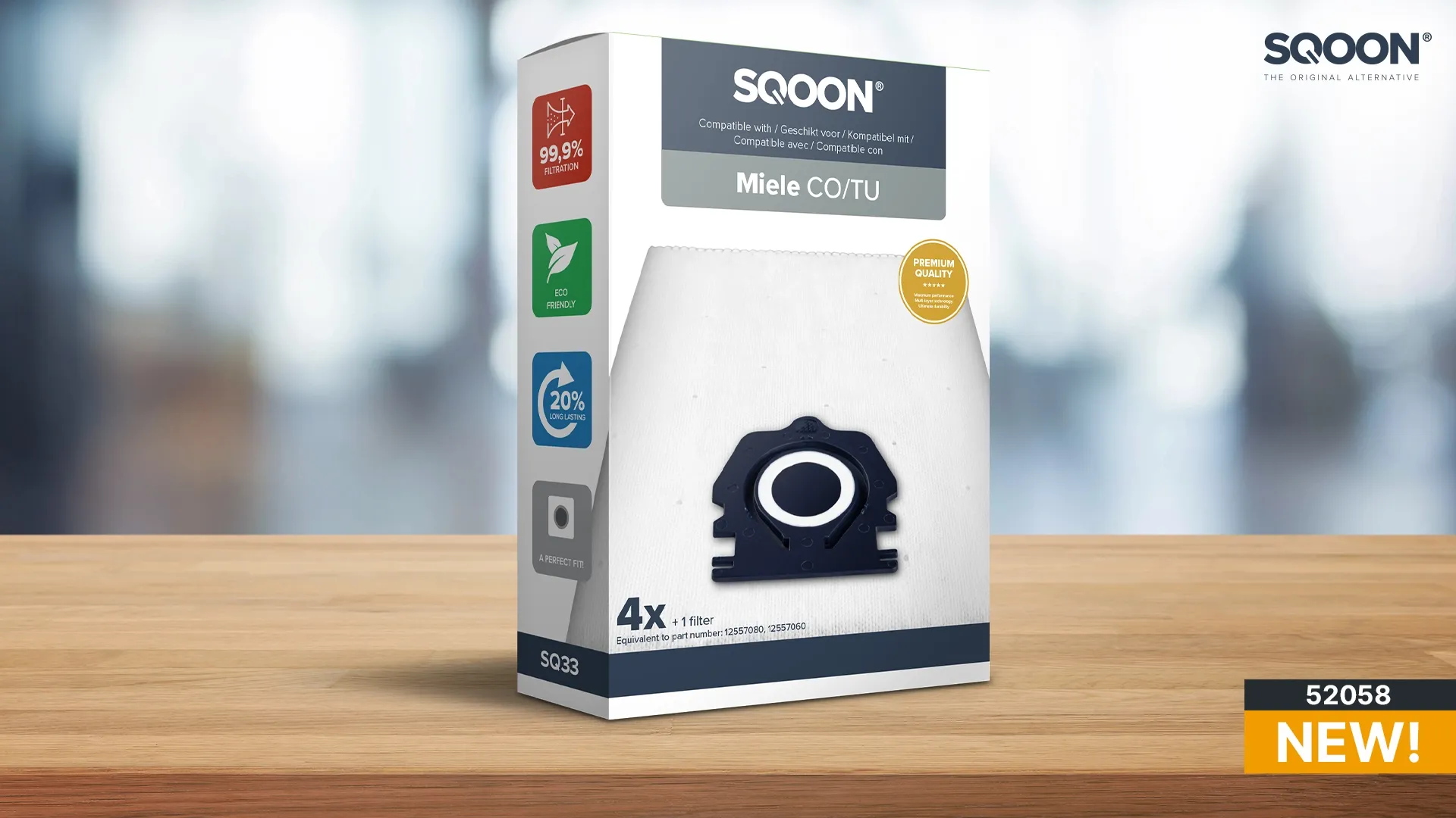 New SQOON Vacuum Bags for Miele Guard-series Pro | Order for Retailers